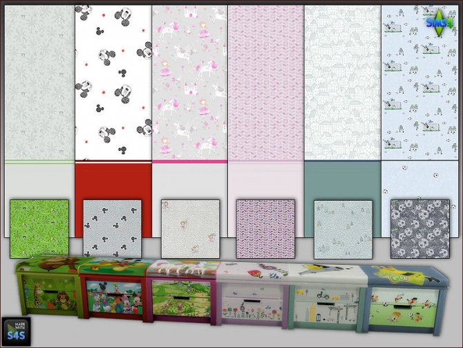 Toy boxes, wallpapers and carpet floors by Mabra at Arte Della Vita ...