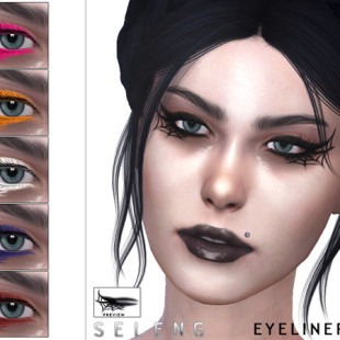 Norah Eyeliner + Lashes N81 by Pralinesims at TSR » Sims 4 Updates