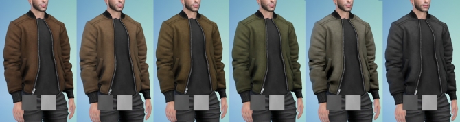 Bomber Jacket in Suede Leather (P) at Darte77 » Sims 4 Updates