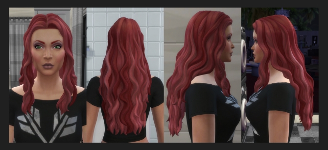 Long Waves Messy Hair Females by Simmiller at Mod The Sims » Sims 4 Updates