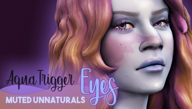 Aqua Trigger Eyes Muted Unnaturals at Miss Ruby Bird » Sims 4 Updates