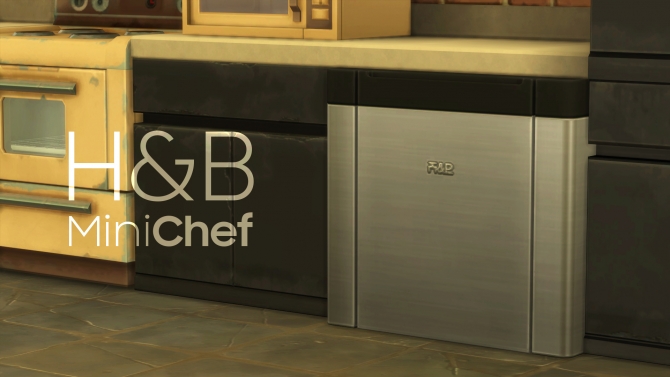 H&B MiniChef - Counter Slot Mini Fridge by littledica at Mod The Sims ...