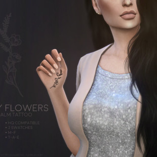 Skeleton Hand Tattoos by Pralinesims at TSR » Sims 4 Updates
