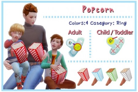 Cotton candy sets & Popcorn sets (ACC) at A-luckyday » Sims 4 Updates