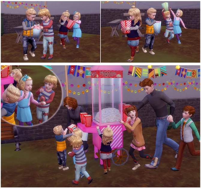 Popcorn Pose at A-luckyday » Sims 4 Updates