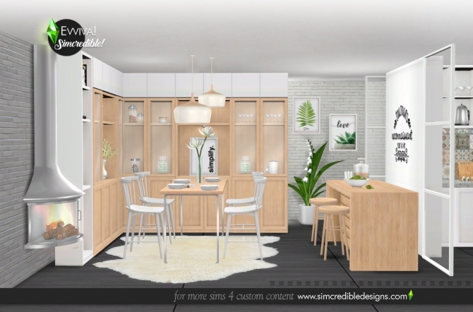 Evviva dining room at SIMcredible! Designs 4 » Sims 4 Updates