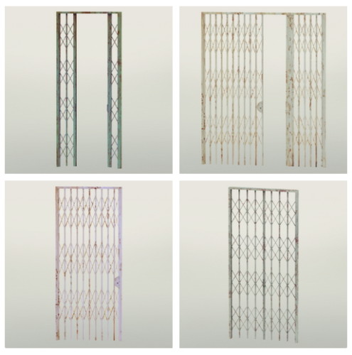 Rongmae Part 1 - folding metal security doors at Slox » Sims 4 Updates