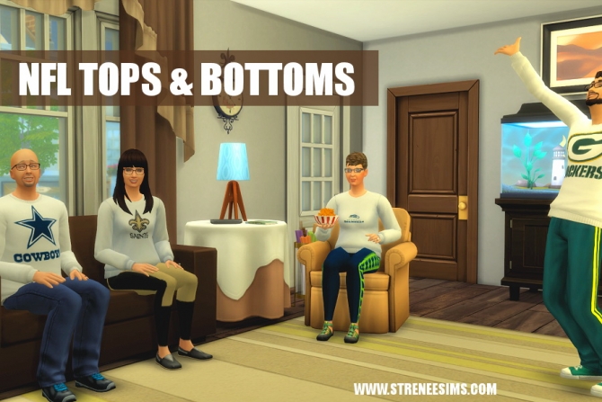 NFL Tops and Bottoms at Strenee Sims » Sims 4 Updates
