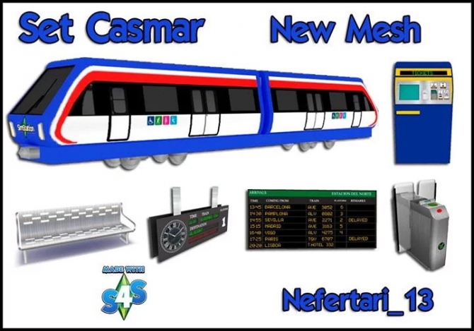 Set Casmar for train stations at Nefertari 13 » Sims 4 Updates