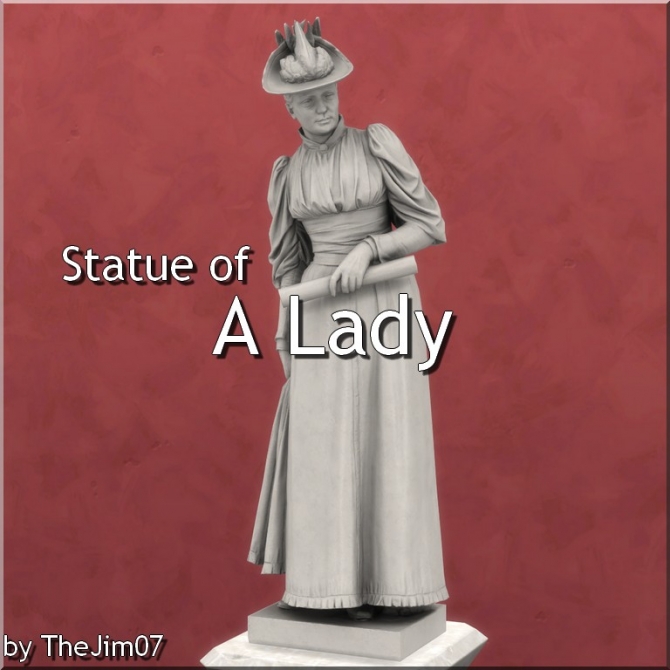 Statue of A Lady by Bissen by TheJim07 at Mod The Sims » Sims 4 Updates