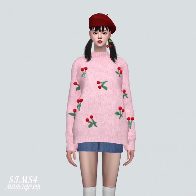 Cherry Sweater at Marigold » Sims 4 Updates