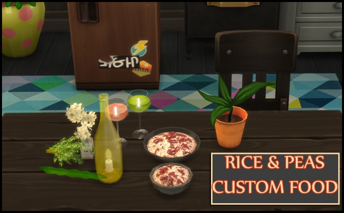 RICE AND PEAS CUSTOM FOOD at Icemunmun » Sims 4 Updates