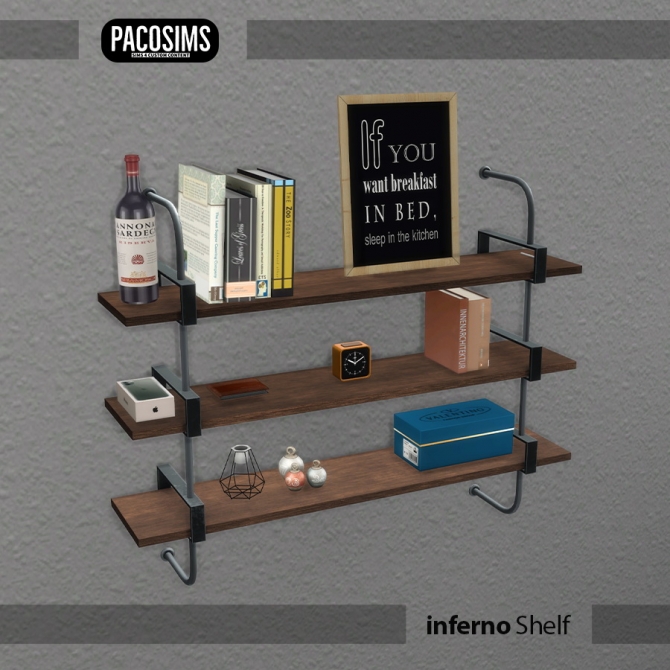 Inferno Shelf (P) at Paco Sims » Sims 4 Updates