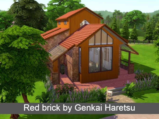 Red Brick house by GenkaiHaretsu at TSR » Sims 4 Updates