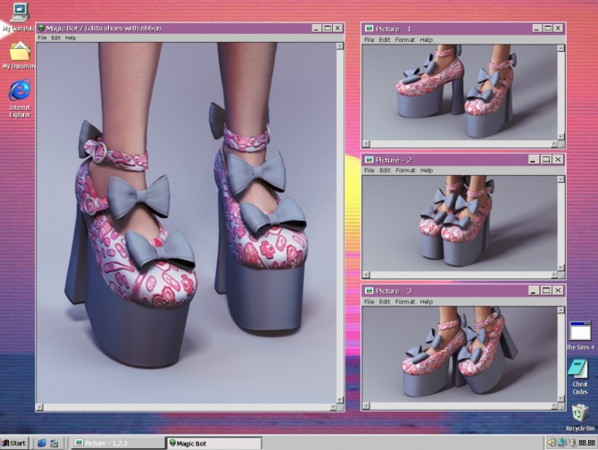 LOLITA SHOES WITH RIBBON at Magic-bot » Sims 4 Updates