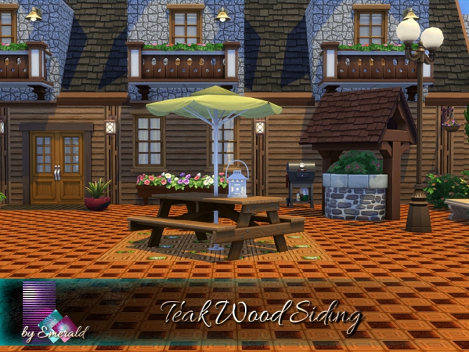 Teak Wood Siding by emerald at TSR » Sims 4 Updates