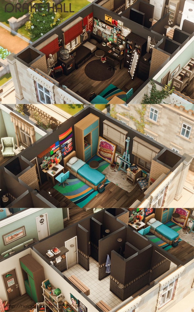 Drake Hall at Helga Tisha » Sims 4 Updates