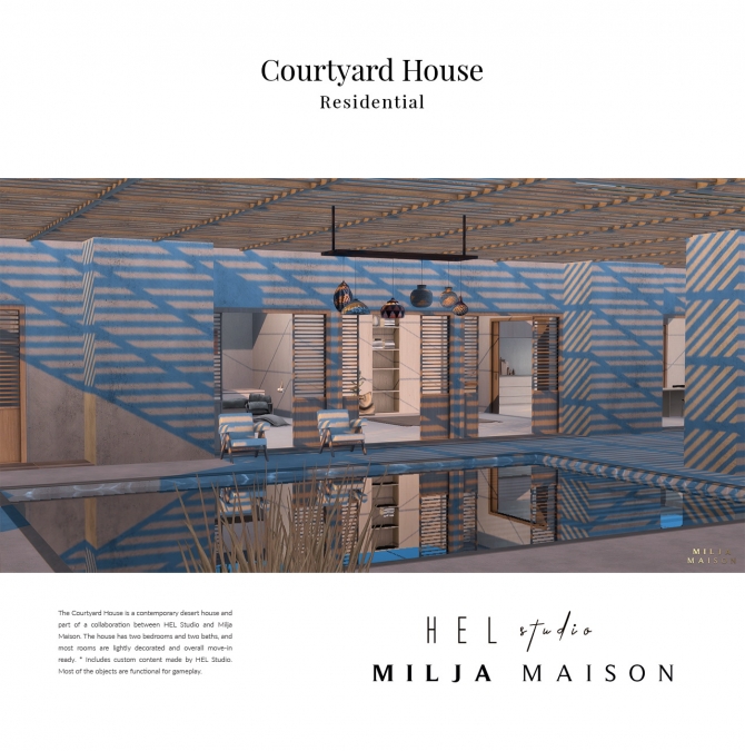 Courtyard house Hel studio at Milja Maison » Sims 4 Updates