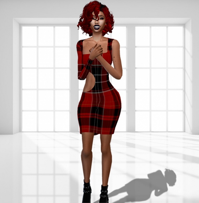Red Wine Dress at Teenageeaglerunner » Sims 4 Updates
