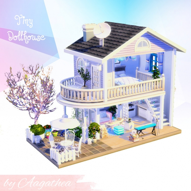 Tiny Dollhouse at Agathea-k » Sims 4 Updates