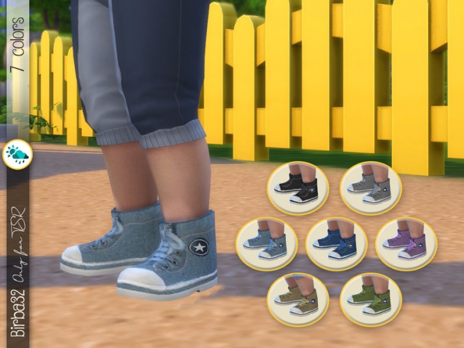 Denim Sneakers by Birba32 at TSR » Sims 4 Updates
