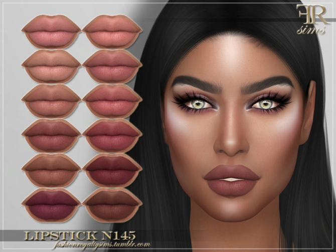 FRS Lipstick N145 by FashionRoyaltySims at TSR » Sims 4 Updates