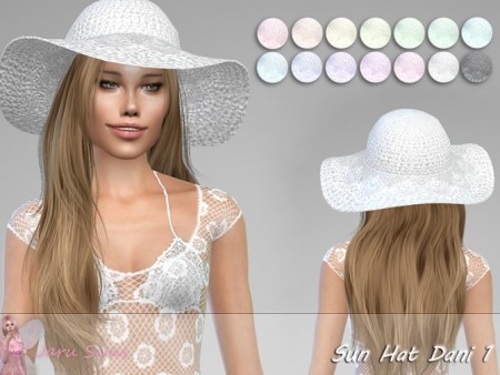 Sun Hat Dani 1 by Jaru Sims at TSR » Sims 4 Updates
