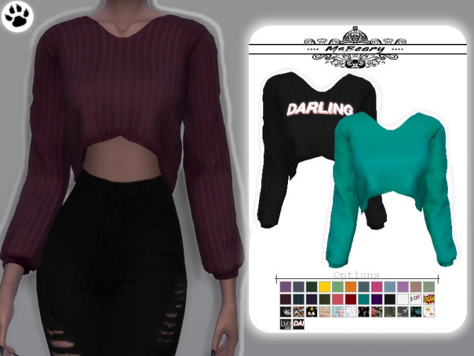 Lazy Drop-cut Top by MsBeary at TSR » Sims 4 Updates