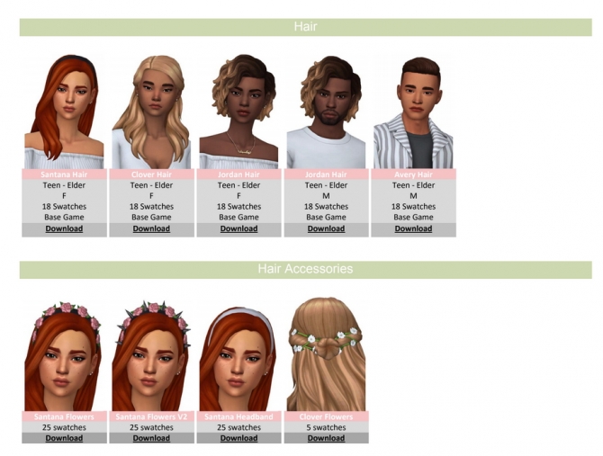 AxA Spring Collection | 25 CAS Items at AHarris00Britney » Sims 4 Updates