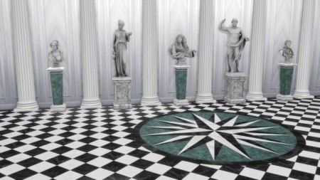 Marble Compass Rose by TheJim07 at Mod The Sims » Sims 4 Updates