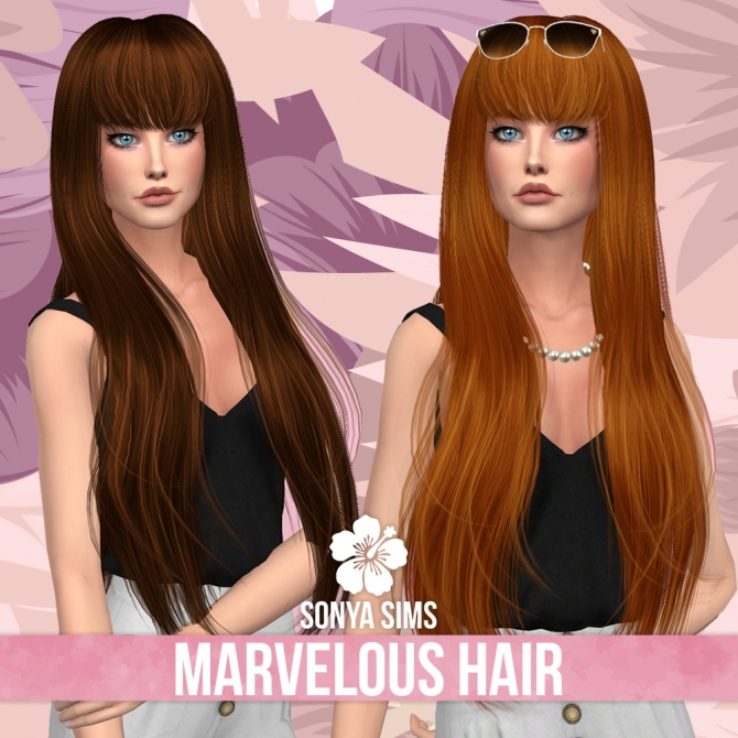 Marvelous hair at Sonya Sims » Sims 4 Updates
