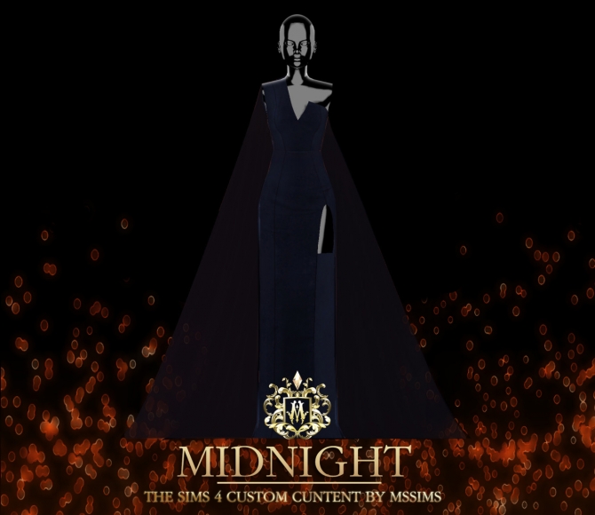 MIDNIGHT GOWN (P) at MSSIMS » Sims 4 Updates