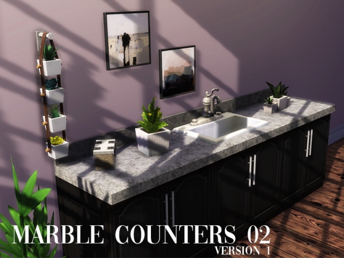 Marble counters 02 at Celinaccsims » Sims 4 Updates