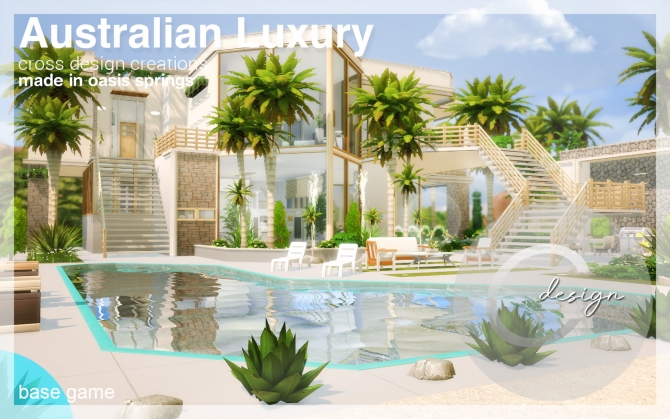 Australian Luxury house at Cross Design » Sims 4 Updates