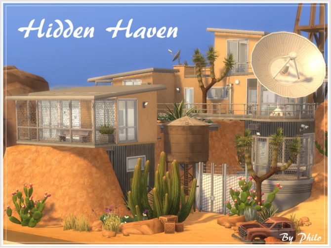 Hidden Haven house by philo at TSR » Sims 4 Updates