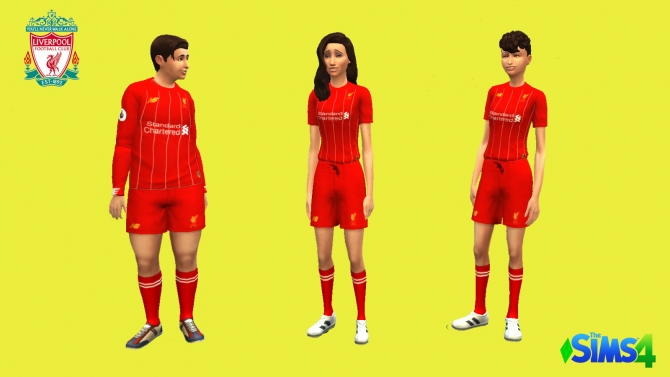Liverpool Uniform by godspeed at Mod The Sims » Sims 4 Updates