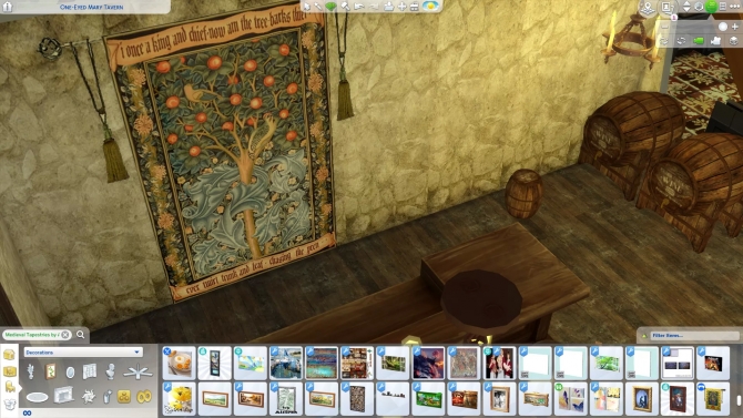 Medieval tapestries by Aliki's Nook at Sims 4 Studio » Sims 4 Updates