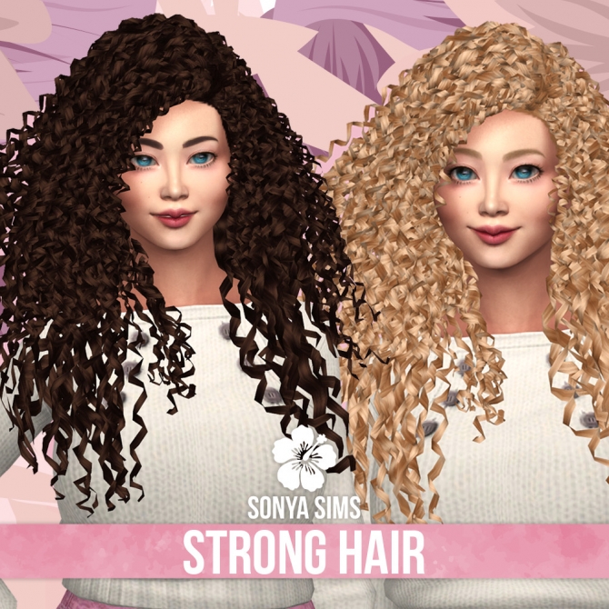 Strong Hair CC03 at Sonya Sims » Sims 4 Updates