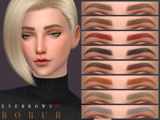 Eyebrows 29 by Bobur3 at TSR » Sims 4 Updates