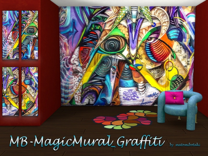 MB Magic Mural Graffiti by matomibotaki at TSR » Sims 4 Updates