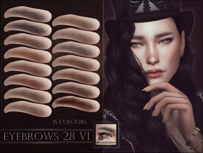 Eyebrows 28 V1 by RemusSirion at TSR » Sims 4 Updates