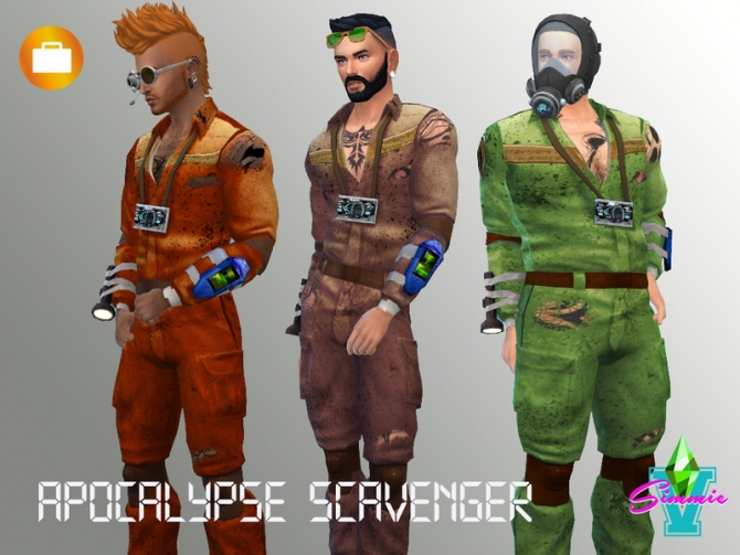 Apocalypse Scavenger Outfit by SimmieV at TSR » Sims 4 Updates