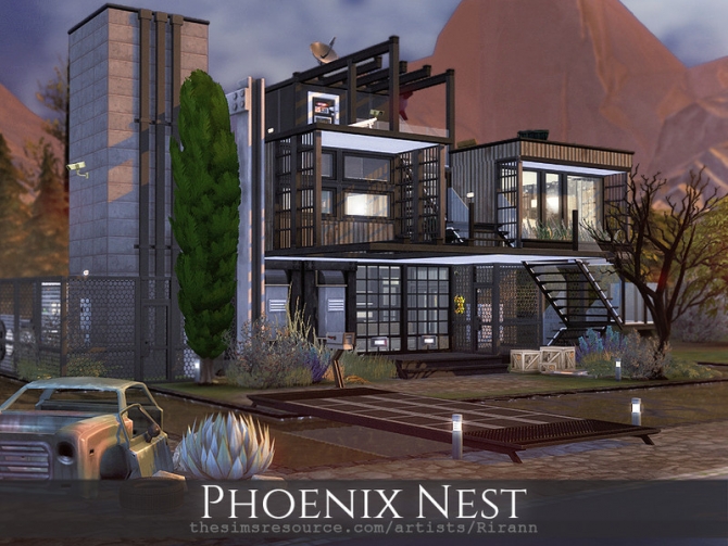 Phoenix Nest post apocalyptic shelter by Rirann at TSR » Sims 4 Updates