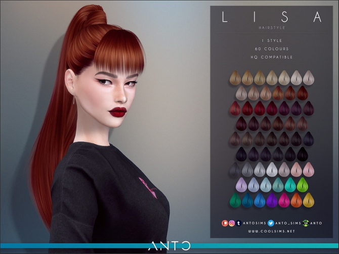 Lisa Hairstyle by Anto at TSR » Sims 4 Updates
