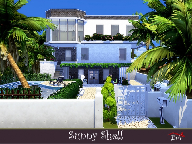 Sunny Shell house by evi at TSR » Sims 4 Updates