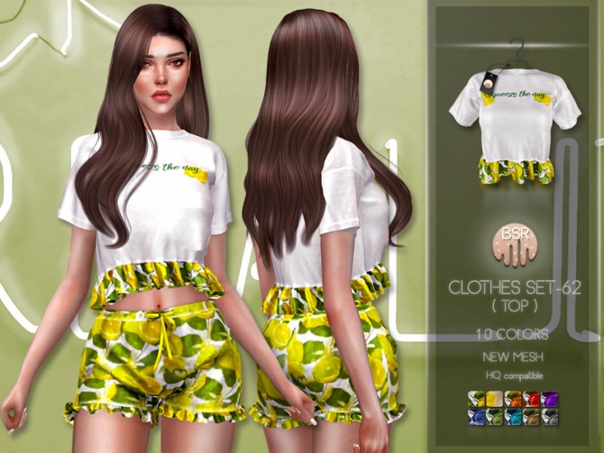 Clothes SET-62 (TOP) BD241 by busra-tr at TSR » Sims 4 Updates