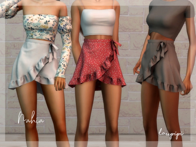 Nahia ruffle skirt by laupipi at TSR » Sims 4 Updates