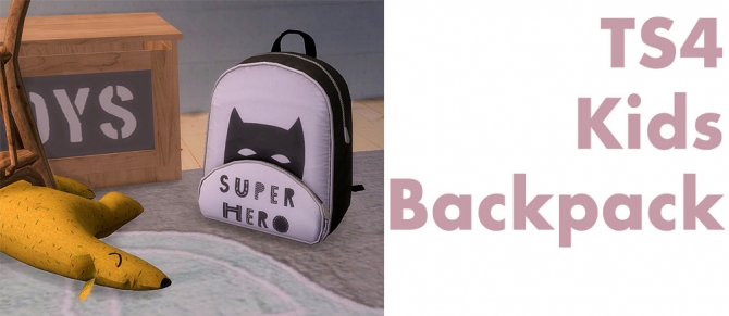 Recolors of ATS’ Kids Backpack at Riekus13 » Sims 4 Updates