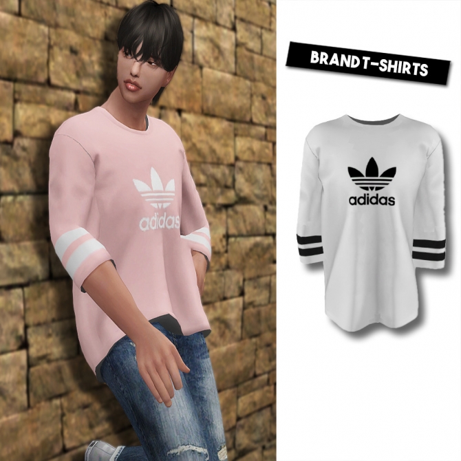 Brand t-shirts for males at L.Sim » Sims 4 Updates