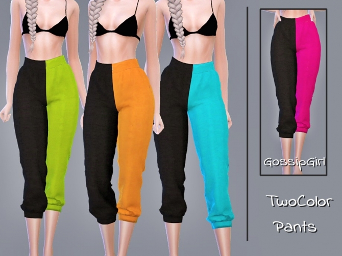 Two Color Pants by GossipGirl-S4 at TSR » Sims 4 Updates